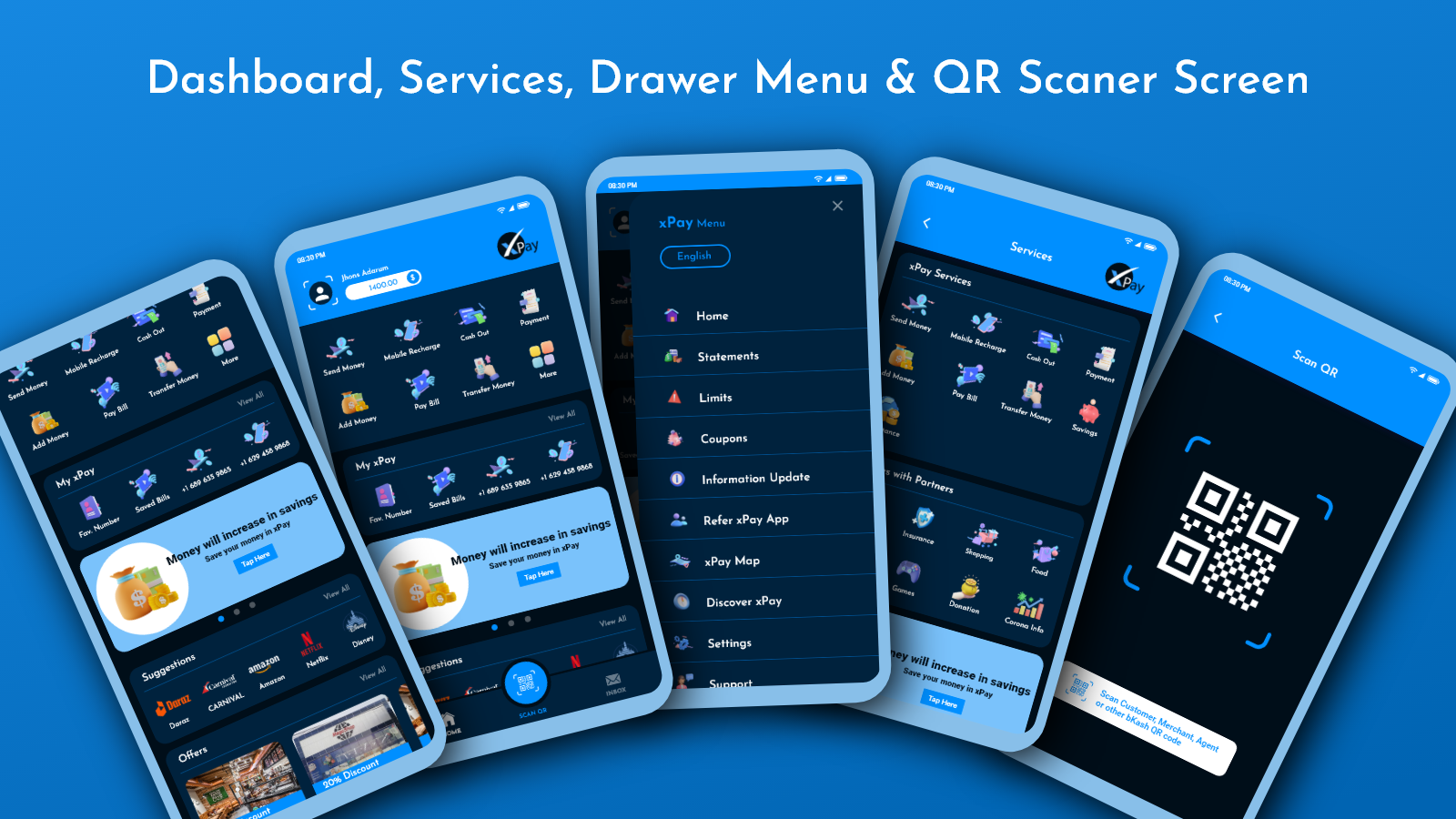 XPay - Mobile Banking E Wallet Flutter App by AppDevsX | CodeCanyon